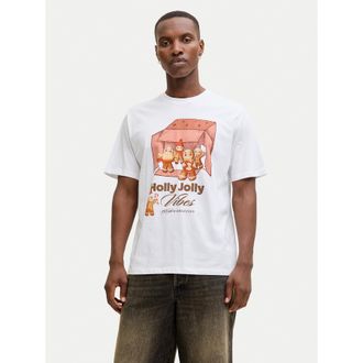 Jack & Jones Jack & Jones T-Shirt Holiday Cartoon 12287550 Wei&szlig; Relaxed Fit