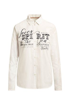 soccx Langarmbluse mit Kellerfalte im R&uuml;cken