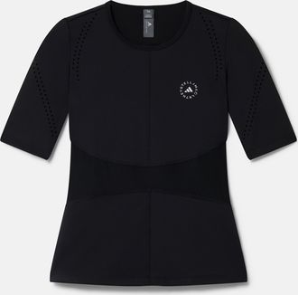 Stella McCartney TruePurpose Training Short Sleeve Top, Woman, Black, Size: XS