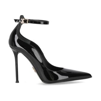 Sergio Levantesi Femme, Chaussures, Noir, Taille: 38 EU Escarpins en Cuir Verni Noir &agrave; Bout Pointu