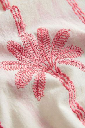 Next Blusentop Oberteil mit Palmen-Stickereien (1-tlg)