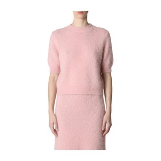 Roberto Collina Girocollo Boxy MC - - Knitwear - Damen - Rosa - M