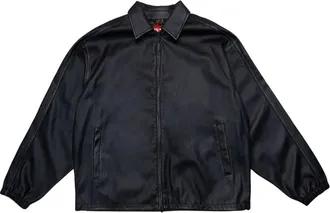 Diesel Homme, Vestes, Noir, Taille: XL Veste Noire Brossée à Coupe Décontractée