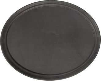 Argon Tableware 1x Noir 73.5cm x 60cm Ovale Antid&eacute;rapant Plateau - Grand Plastique Cuisine Nourriture Th&eacute; Caf&eacute; D&icirc;ner Tableau Boissons Plateau de F&ecirc;te - par Argon Tabl