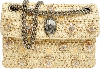 Kurt Geiger Femme, Sacs, Beige, Taille: ONE Size Raffia Mini Kensington