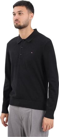Tommy Hilfiger Homme, Tops, Noir, Taille: M Polo en maille de coton Pima et cachemire