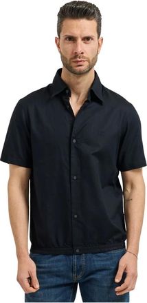 A|X Armani Exchange Homme, Chemises, Bleu, Taille: XL Chemise &agrave; Manches Courtes en Lin M&eacute;lang&eacute;