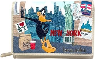 Braccialini Femme, Accessoires, Multicolore, Taille: ONE Size Cartoline Wallet Lt260-Lt-818 New York