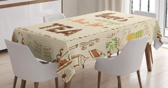 Abakuhaus Tee Tischdecke, Inspirierende Zitat Artwork, Für den Inn und Outdoor Bereich geeignet Waschbar Druck Klar Kein Verblassen, 140 x 240 cm, Mehrfarbig