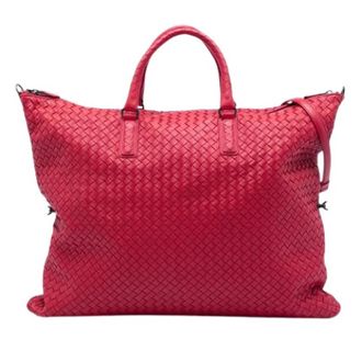Bottega Veneta Pre-owned Gewebte Leder Reisetasche - - Pre-owned - Damen - Rot - ONE SIZE