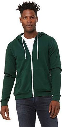Bella + Canvas Bella Canvas Mens Poly-Cotton Fleece Full-Zip Hoodie (3739) -Forest -L