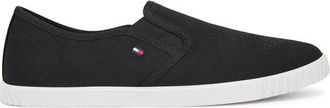 Tommy Hilfiger Sneakers aus Stoff Canvas Slip-On Sneaker FW0FW08640 Schwarz