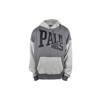 Palm Angels College Hoodie - - Sweatshirts & Hoodies - Herren - Grau - L