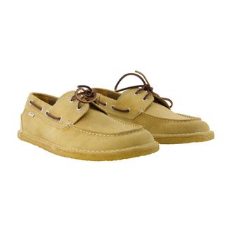 Ami Suede Leather Boat Shoe - Beige