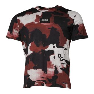 Dolce & Gabbana Camouflage T-Shirt mit Rundhalsausschnitt - - Tops - Herren - Mehrfarbig - S