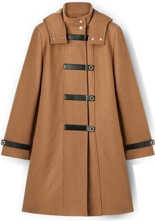 Motivi Femme, Manteaux, Brun, Taille: 46 FR Manteau en drap de laine m&eacute;lang&eacute;e avec empi&egrave;cements