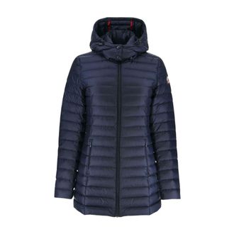 Jott Jott, Femme, Vestes, Bleu, Taille: 36 FR Long Hooded Down Coat