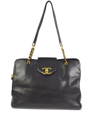 Chanel sac porté épaule Supermodel (années 1990-2000) - Noir