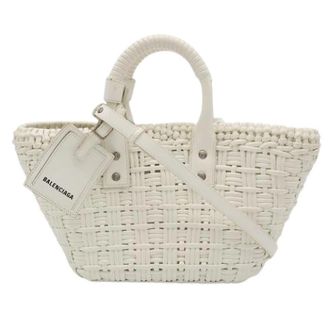 Balenciaga Pre-owned Bistro XS Straw 2way Bag - - Pre-owned - Damen - Wei&szlig; - ONE SIZE