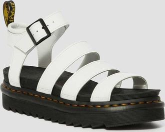 Dr. Martens Hydro Blaire Riemen Sandalen, Leder in Weiß, Größe: 40