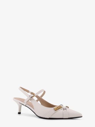 Pinko Womens Pumps Gloria 18 White Leather High Heel Shoes