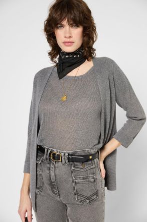 Gerard Darel Gilet en maille iris&eacute;e - JANIS - Gris moyen