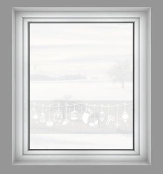 Gardinia Statische Deko-Fensterfolie X-Mas Girlande, 20x150 cm, Selbsthaftende Weihnachtsdeko f&uuml;r Fenster, klebstofffrei, wiederverwendbar & r&uuml;ckstandslos entf
