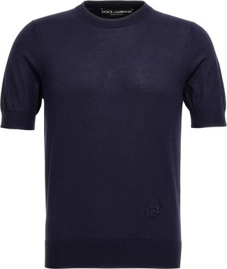 Dolce & Gabbana Seidenpullover - - Knitwear - Herren - Blau - S