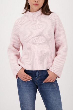 Monari Strickpullover Pullover Basic Chenille Regular fit mit Stehkragen
