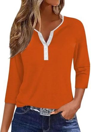 Generic HUIFUAO Tee Shirt Manche Longue Femme Coton Tshirt Femme Grande Taille Tee-Shirt Femme Chemise Femme Double Gaze Chemise Femme Coton Tee Shirt Noir Fe