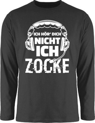 Shirtracer Rundhalsshirt Ich hör dich nicht ich zocke - Nicht stören Nerd Geschenke