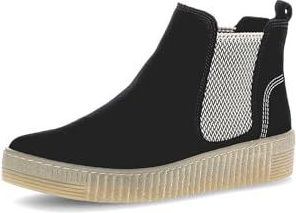 Gabor Bottines Chelsea pour femme, Noir 37, 37.5 EU