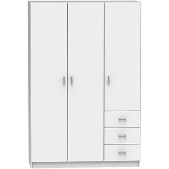PEGANE Pegane - Armoire placard / meuble de rangement coloris blanc - Hauteur 180 x Longueur 120 x Profondeur 50 cm