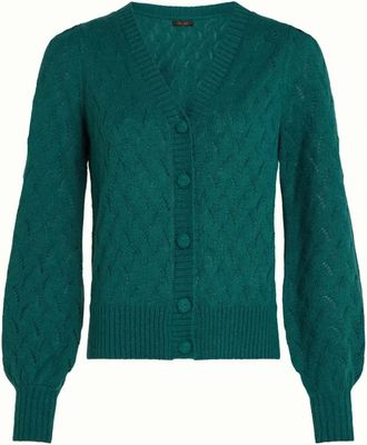 King Louie Femme, Pulls, Vert, Taille: 44 FR Cardi V Farfalle