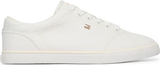Tommy Hilfiger Sneakers aus Stoff Tommy Hilfiger Th Low Profile Vulc Canvas FW0FW09102 Wei&szlig;