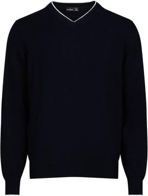 van Laack Pull col V en coton m&eacute;lang&eacute;