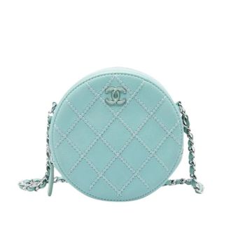 Chanel Sac bandouli&egrave;re matelass&eacute; en cuir dagneau pr&eacute;-aim&eacute; - Femme - Pre-owned - Bleu - Taille: ONE Size