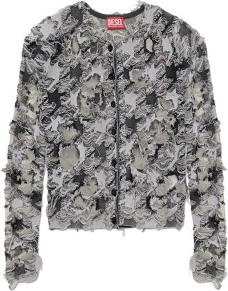 Diesel Femme, Pulls, Gris, Taille: 38 FR Gilet court M-Sibylla