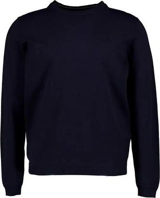 Fynch-Hatton Fynch-Hatton Herren Pullover blau Baumwolle unifarben