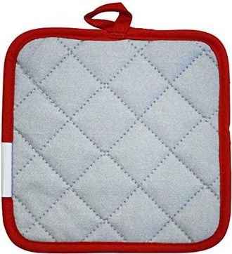 Fackelmann 683379 Topflappen, aluminisiert, zweifarbig, Baumwolle, Silber, Grau