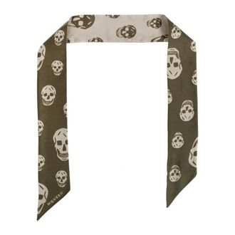 Alexander McQueen Bedruckter Seidenschal - - Accessories - Damen - Gr&uuml;n - ONE SIZE