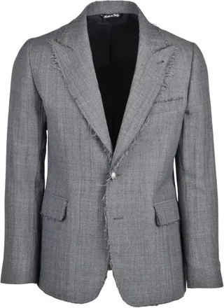 Reveres 1949 Reveres 1949, Homme, Vestes, Gris, Taille: L Veste &agrave; coupe brute