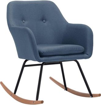 vidaXL Chaise à bascule Bleu Tissu