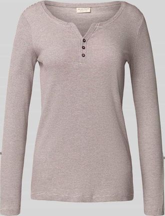 Tom Tailor Regular Fit Langarmshirt aus Baumwoll-Mix