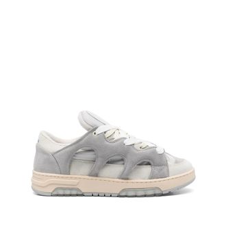 Santha Grauer Schn&uuml;rsneaker mit Logopatch - - Shoes - Herren - Grau - 37 EU