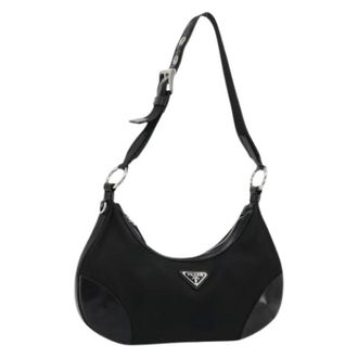Prada Pre-owned Sac bandouli&egrave;re en nylon - Femme - Pre-owned - Noir - Taille: ONE Size