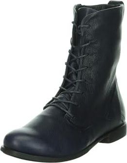 Think Think! Femme Agrat Sans Chrome, Tannage Léger, Doublé Bottine, Bleu Marine 8020, 38.5 EU