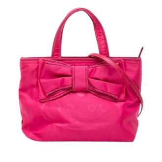 Prada Pre-owned Nylon Satchel - Femme - Pre-owned - Rose - Taille: ONE Size
