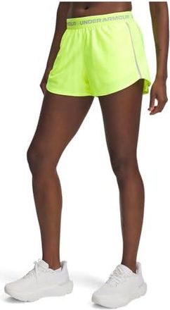 Under Armour Tech Play Up Short pour femme, (731) Jaune haute visibilité/blanc, M