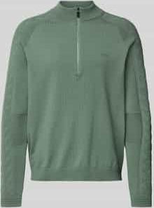 HUGO BOSS Regular Fit Troyer mit Schurwolle Modell MIRROR